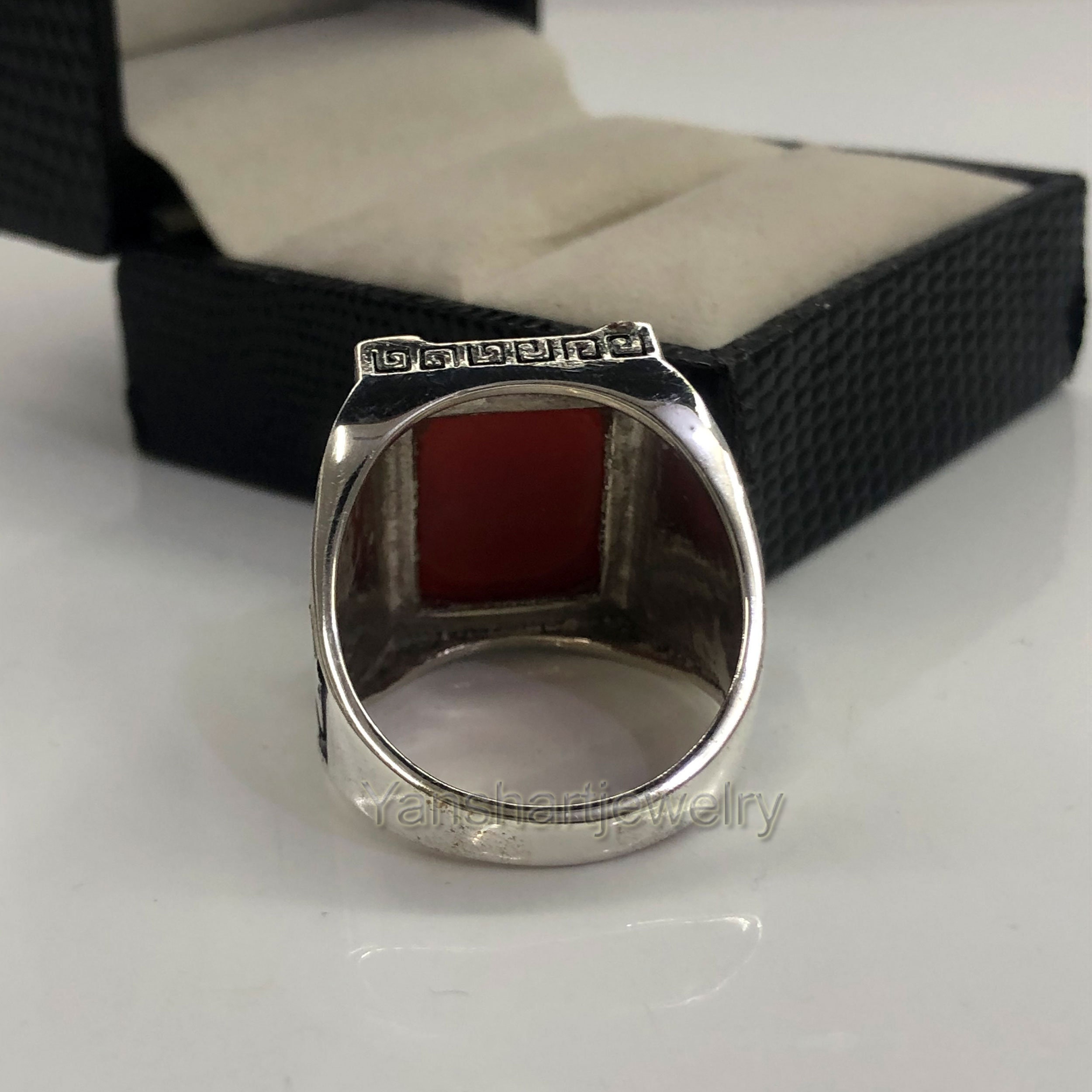 Karneol-Ring Rechteck Karneol-Ring Karneol Schmuck schöne - Etsy.de