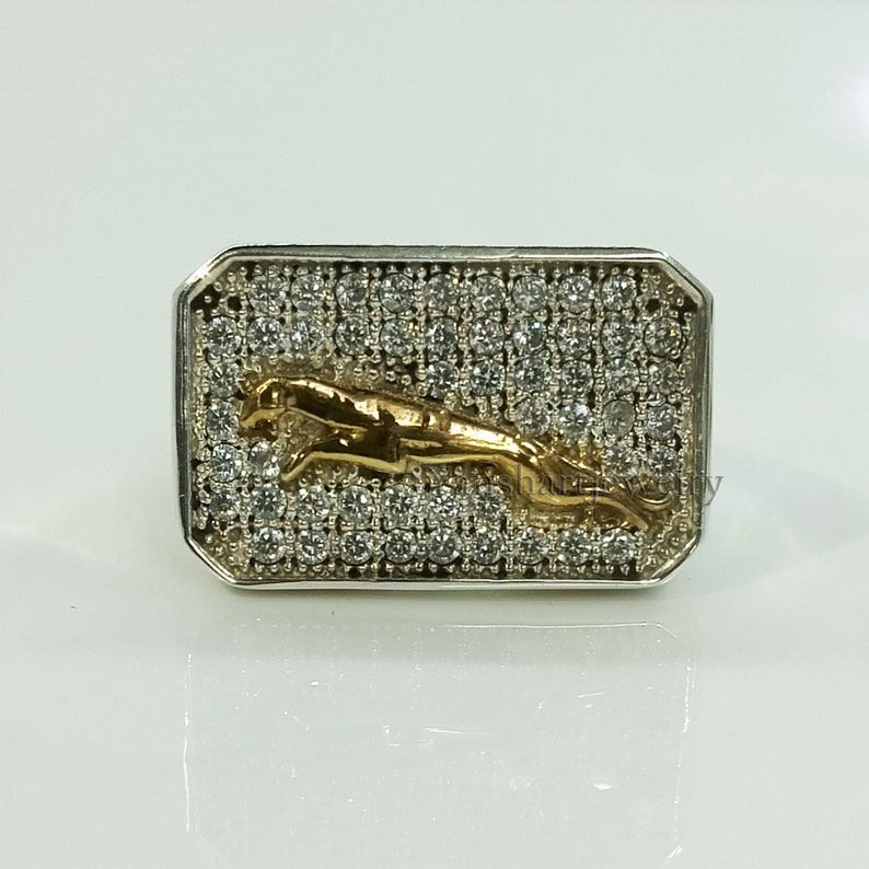 Jaguar Silver Mens Ring Jaguar logo Band Personnalisé - Etsy France