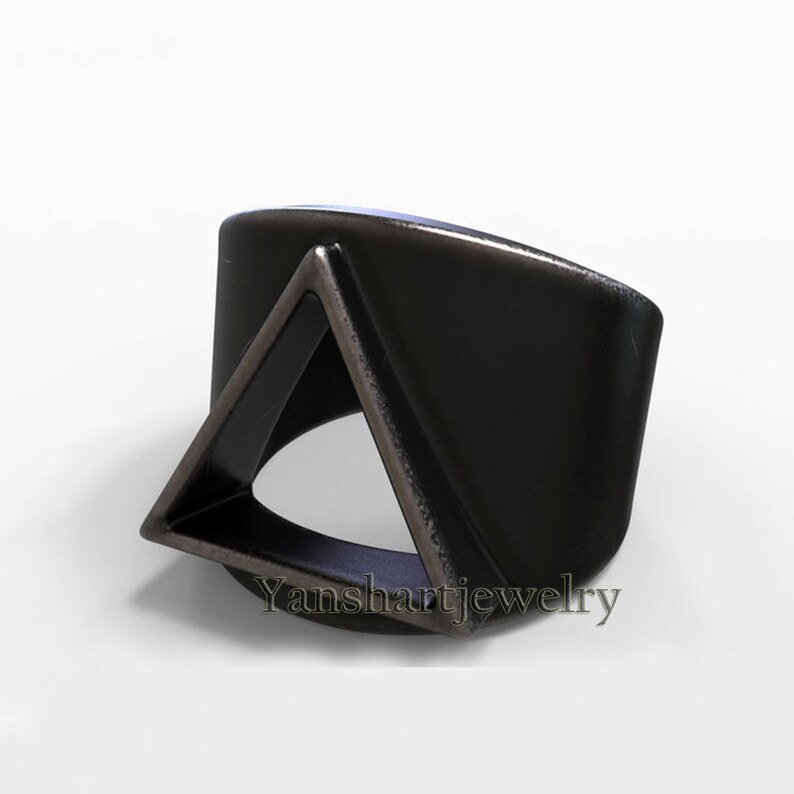 Triangle Ring Solid 925 Sterling Silver Ring Triangular Band - Etsy