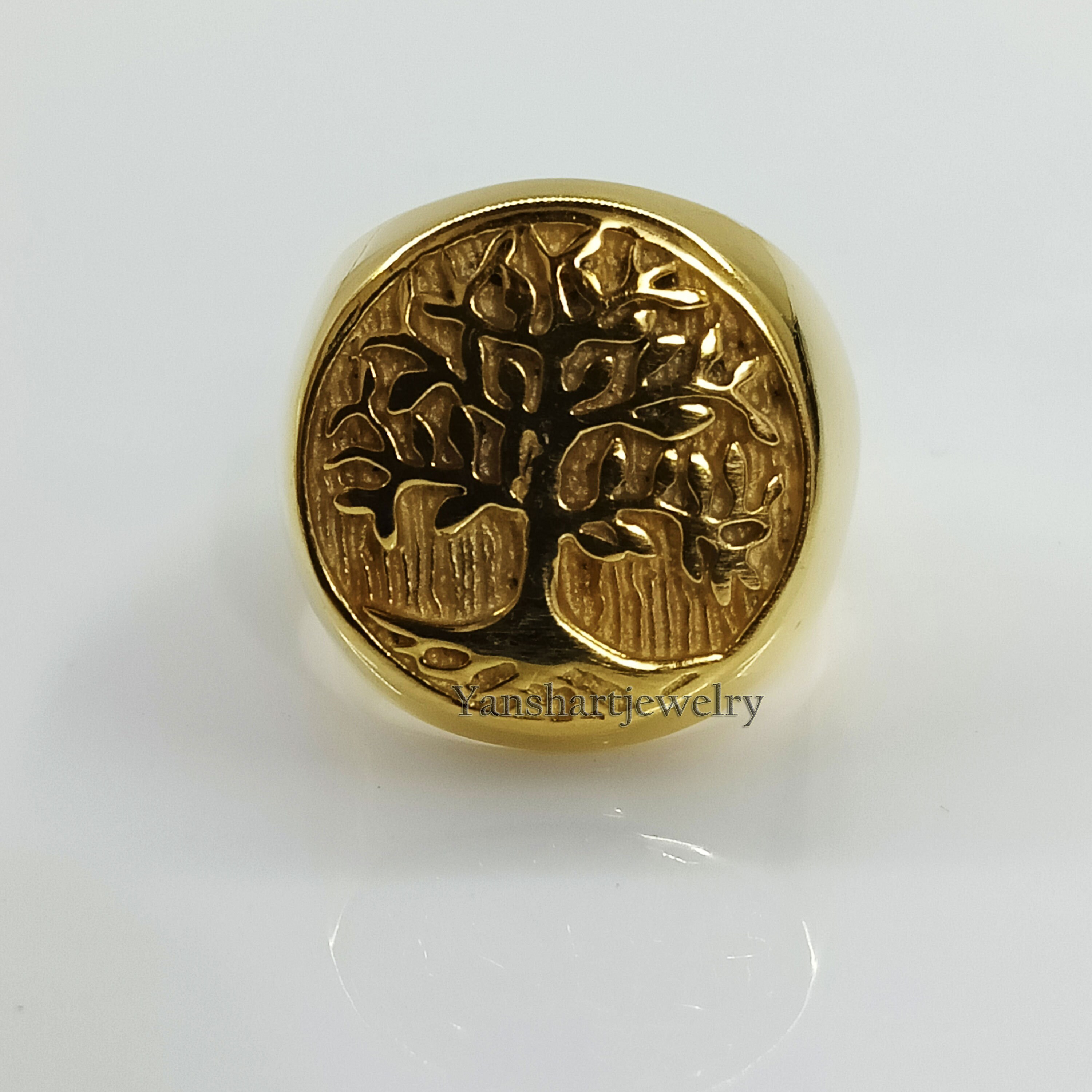 Tree of Life Ring Tree of Life Personalized Silver Mens Ring - Etsy