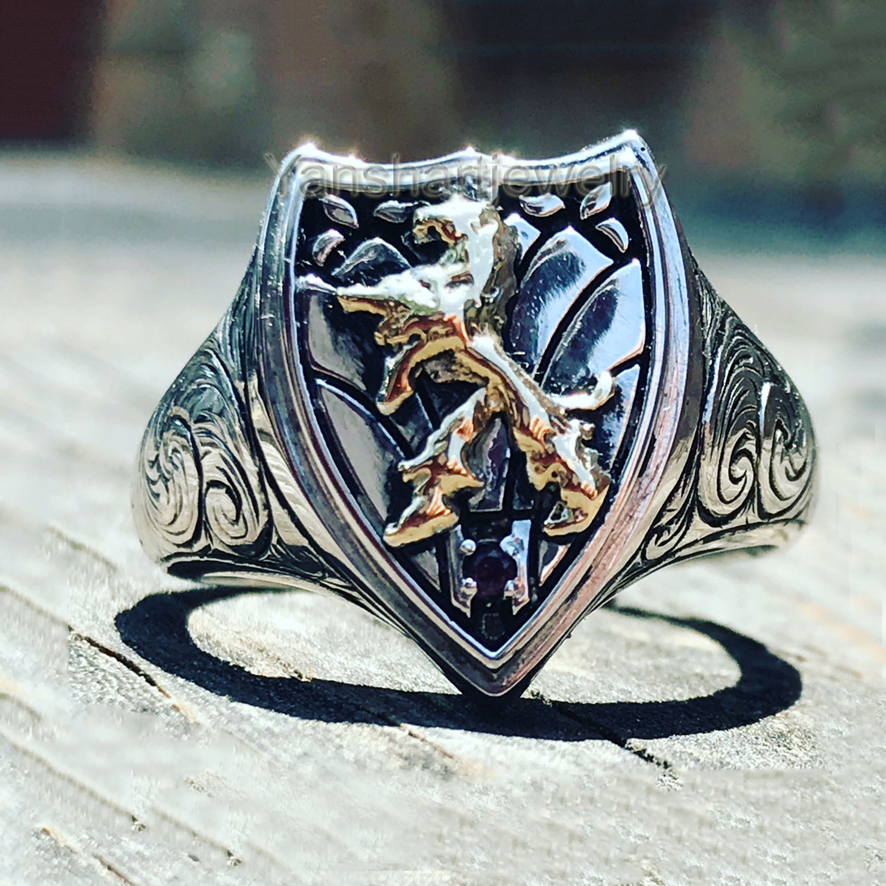 Lion of Judah Ring Beast King Signet Ring 925 Sterling Silver - Etsy