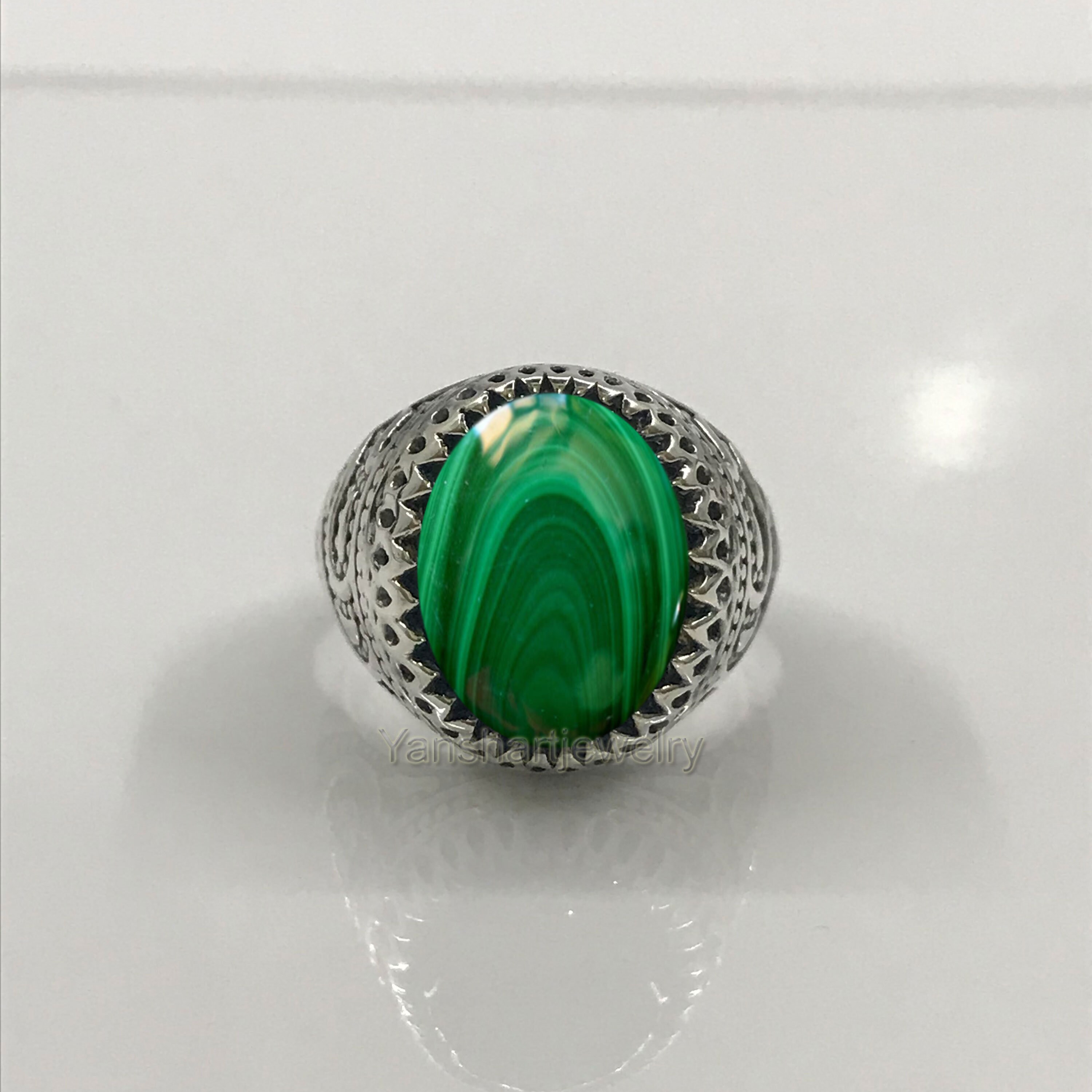 Mens Malachite Ring Malachite Ring Malachite Gemstone Ring - Etsy UK