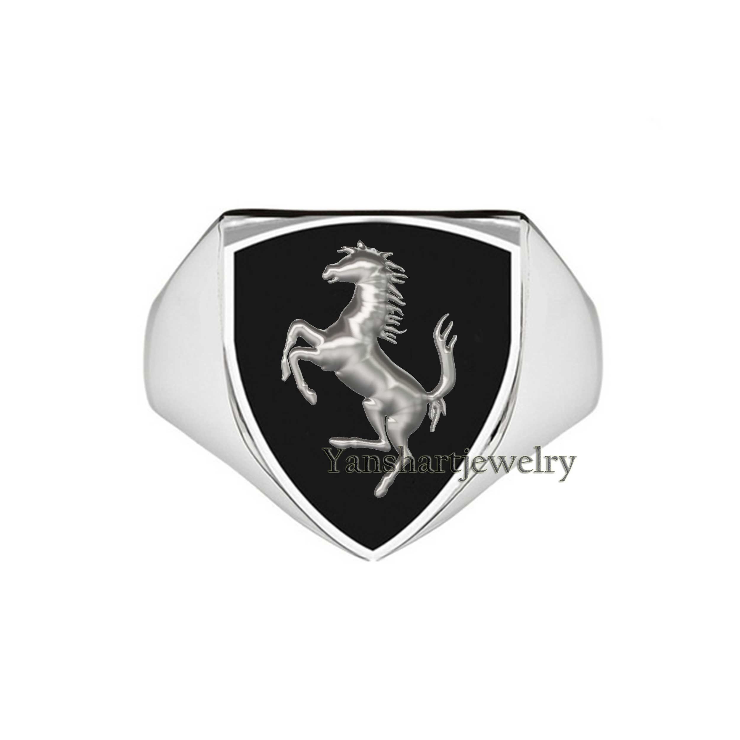 Ferrari Ring Ferrari Horse Ringferrari Signet Ring Latest - Etsy