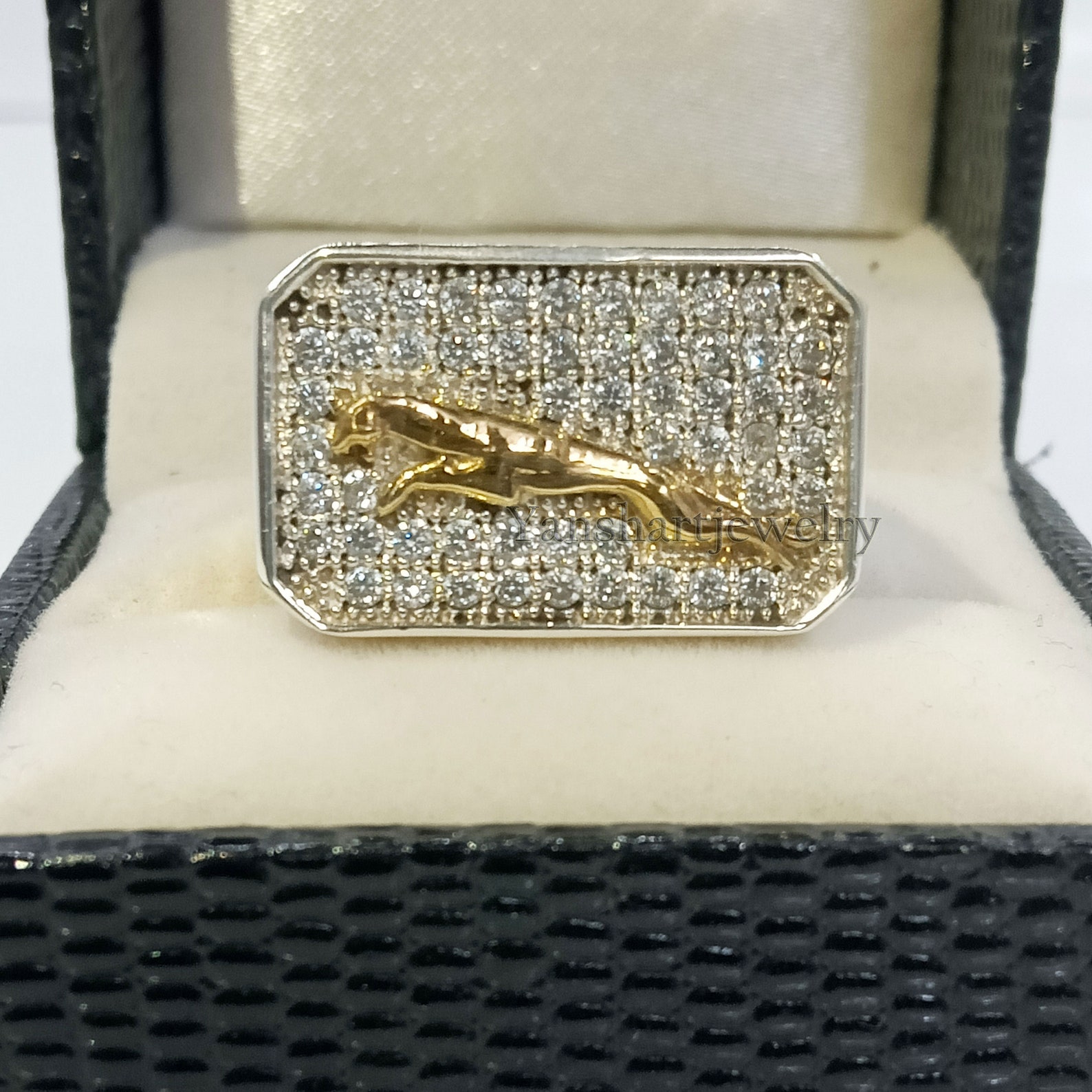 Jaguar Silver Mens Ring Jaguar logo Band Personnalisé - Etsy France