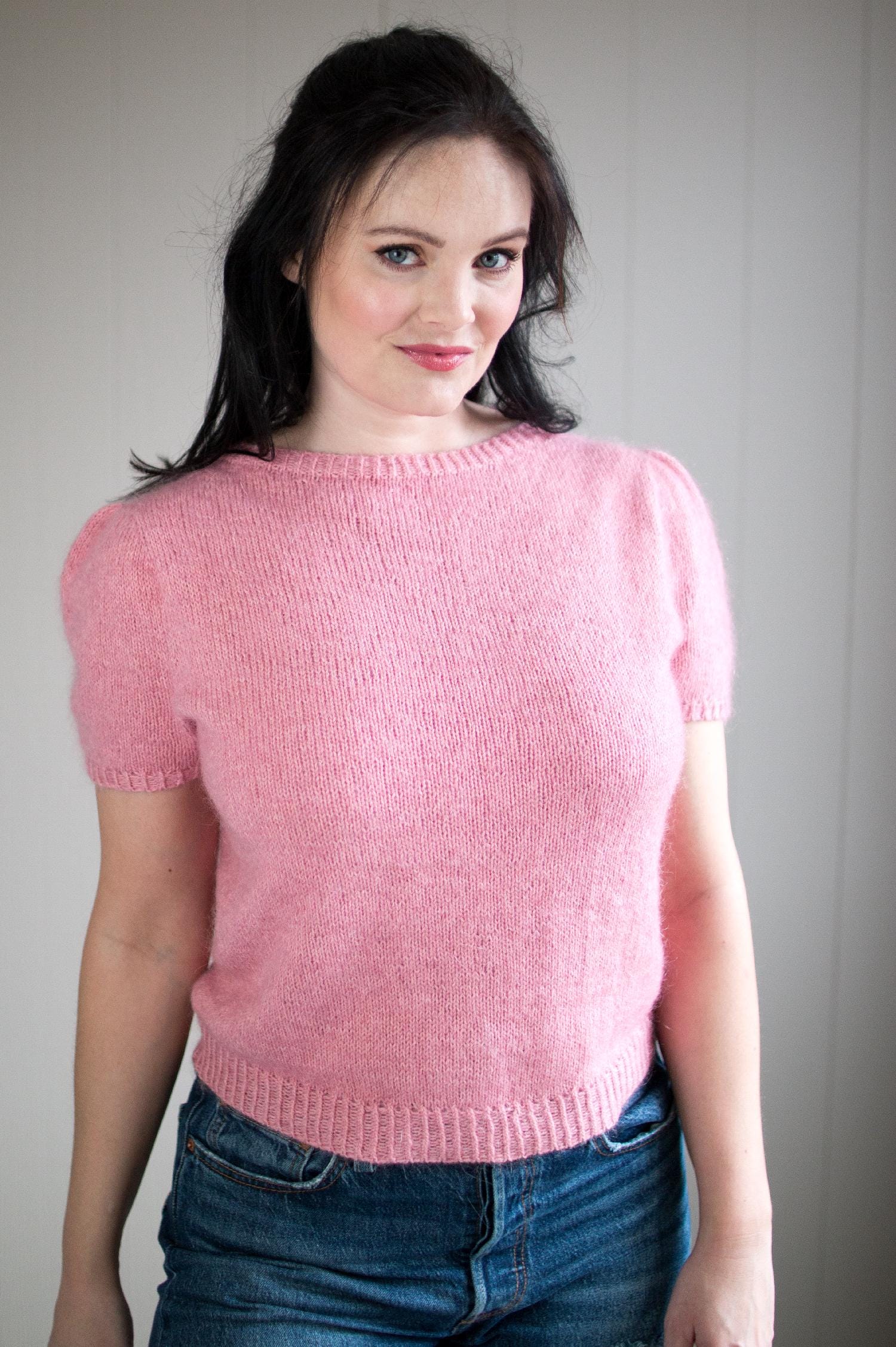 Gro Sweater and T-shirt - Knitting Pattern Puffed Sleeve Shoulder ...