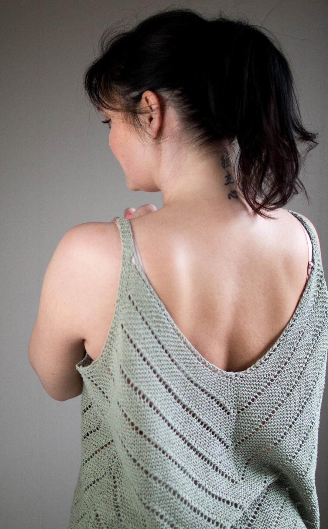 Summer Top Knitting Pattern - Lace Eyelet Camisole Silk Knit Top - Etsy