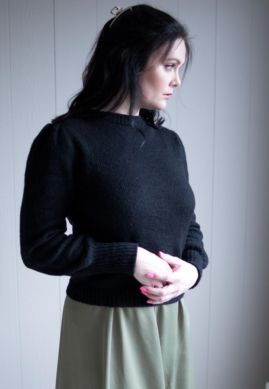 Gro Sweater and T-shirt - Knitting Pattern Puffed Sleeve Shoulder ...