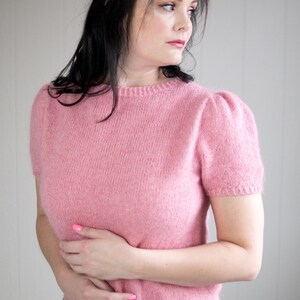 Gro Sweater and T-shirt - Knitting Pattern Puffed Sleeve Shoulder ...