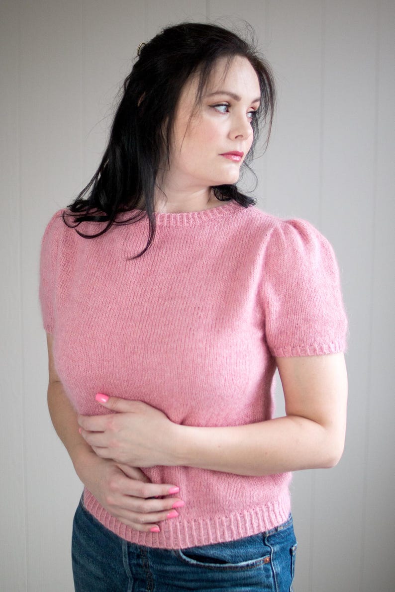 Gro Sweater and T-shirt - Knitting Pattern Puffed Sleeve Shoulder ...