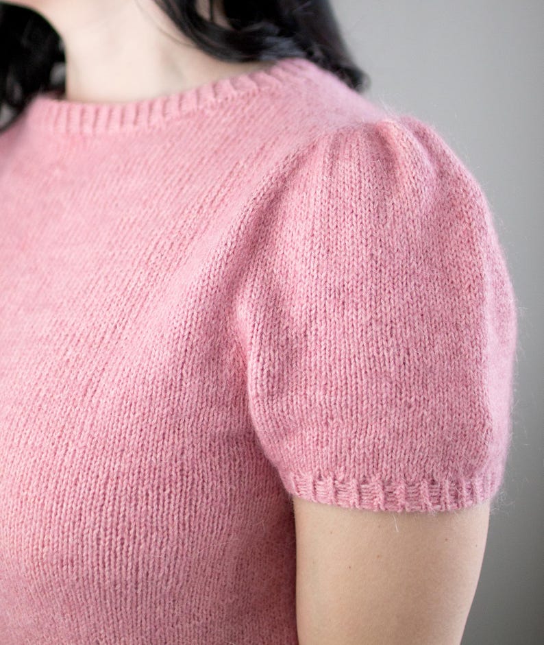 Gro Sweater and T-shirt - Knitting Pattern Puffed Sleeve Shoulder ...