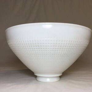 Antique Corning 10 Torchiere Floor Lamp Shade Waffle White Milk Glass ...