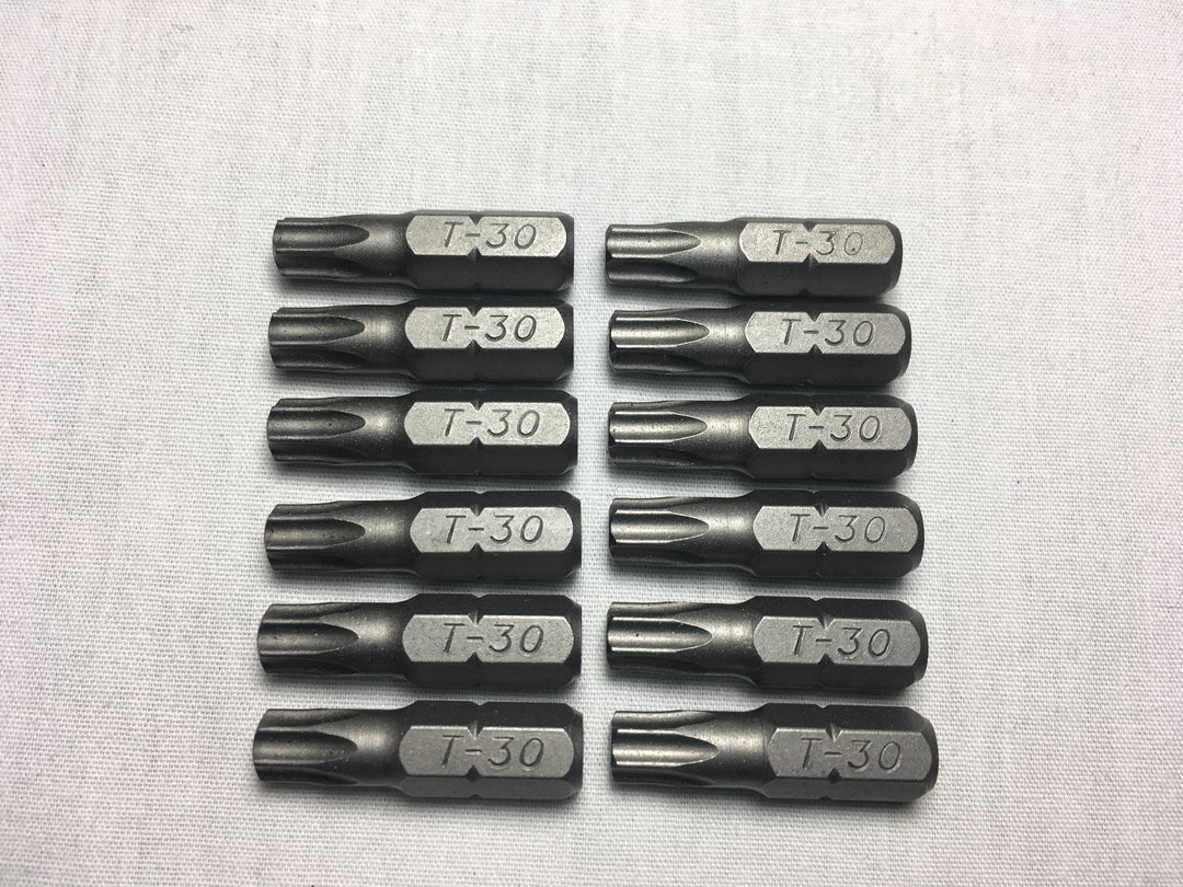 RESERVED for Diane QTY 4 T-30 Torx 1" Bits S2 Steel Hex Shank Driver ...