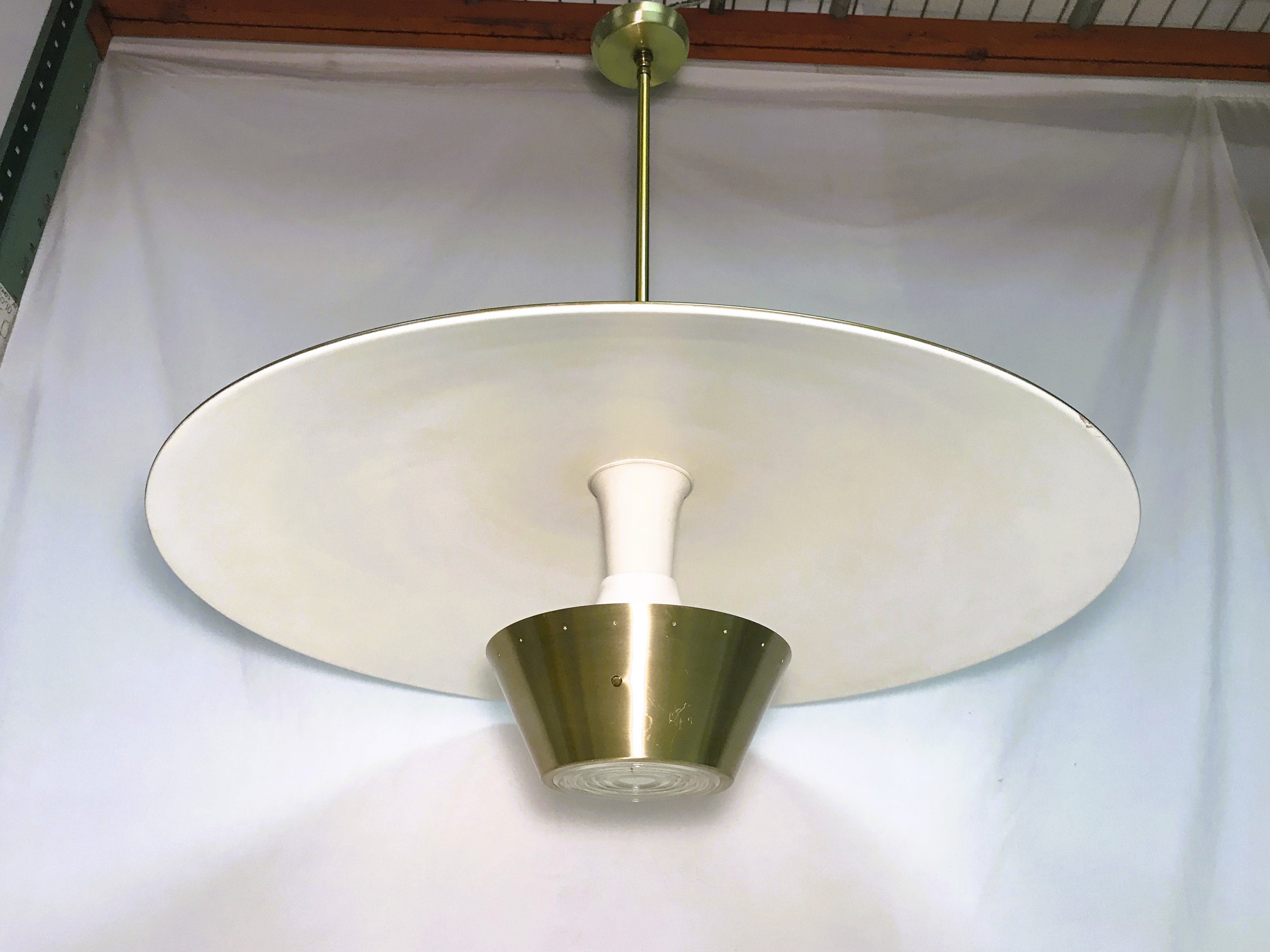 XL 1950s Mid Century Modern Lightolier UFO Chandelier Vintage Atomic ...