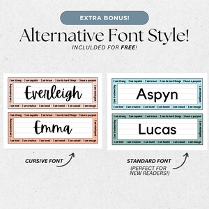 Affirmation Classroom Name Tags, Pastel Name Plates, Rainbow Student ...