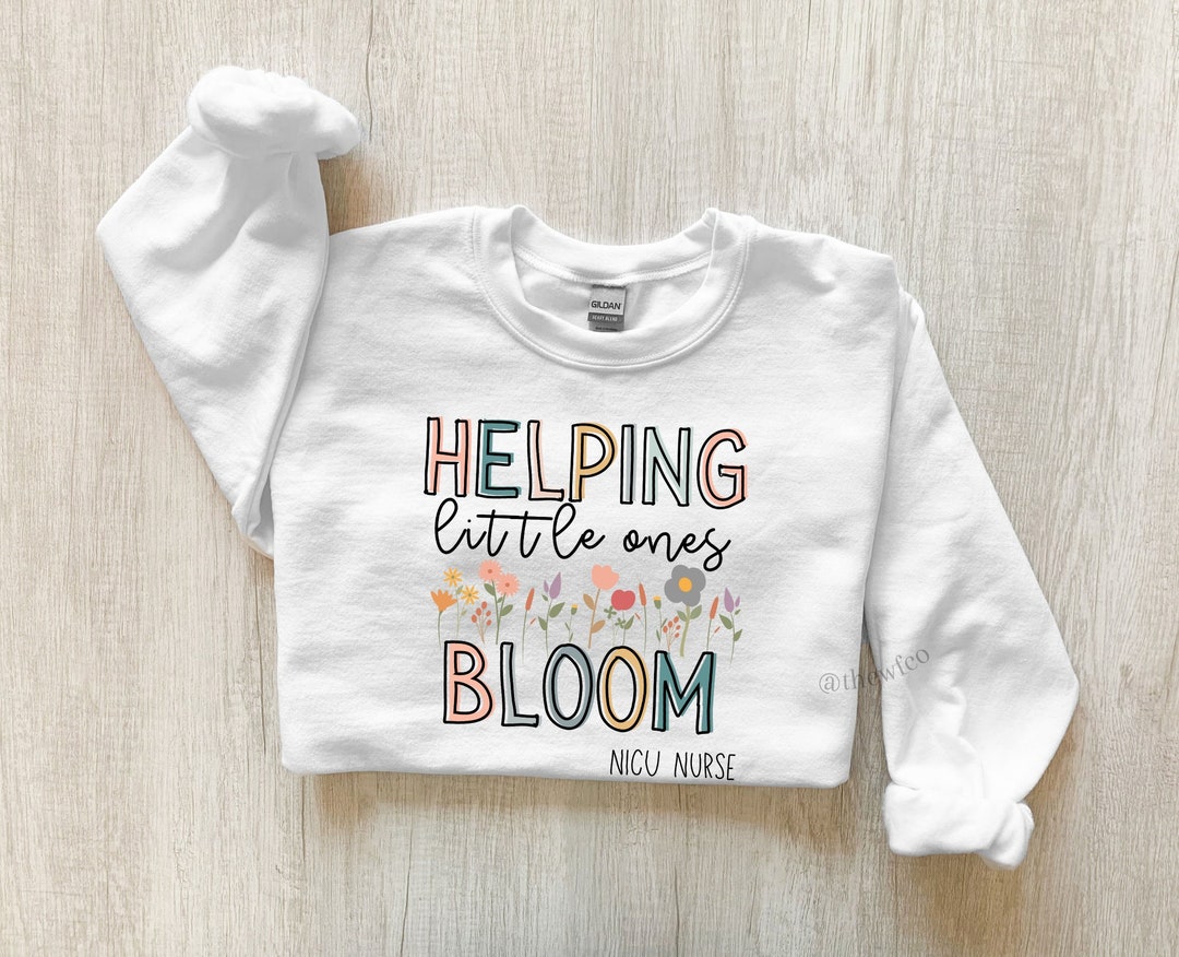 NICU Nurse Sweatshirt, Neonatal Nurse Shirt, Spring Nurse Tshirt, Nurse ...