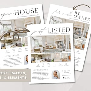 Open House Flyer Real Estate, Real Estate Marketing, Open House Flyer ...