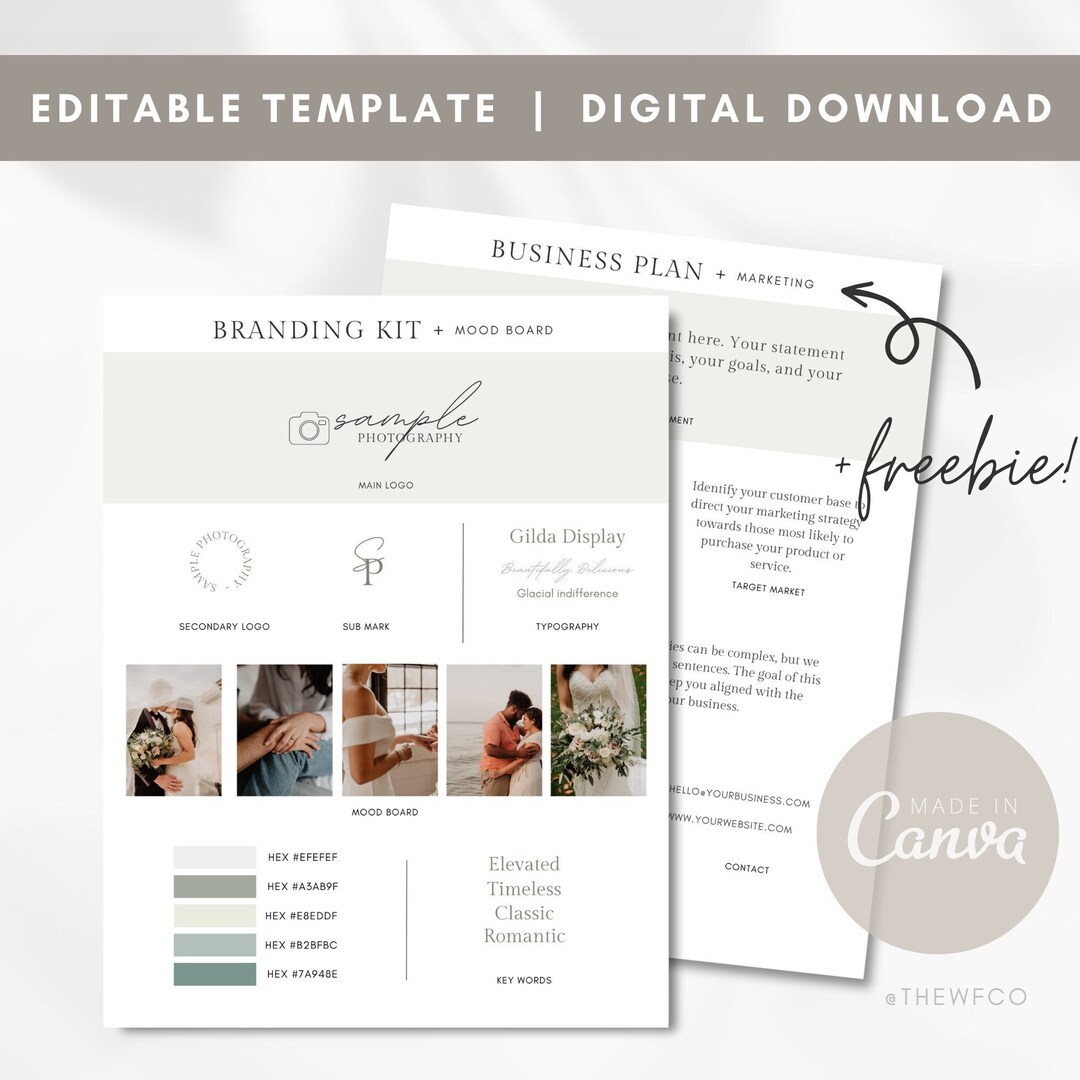 DIY Business Branding Kit Template, Mini Brand Board, Small Business ...