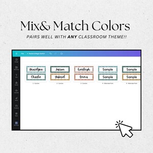 Rainbow Classroom Name Tags, Pastel Name Plates, Rainbow Student Desk ...