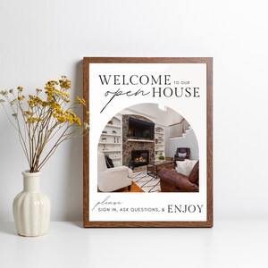 Real Estate Open House Welcome Sign, Printable Open House Flyer, Open ...