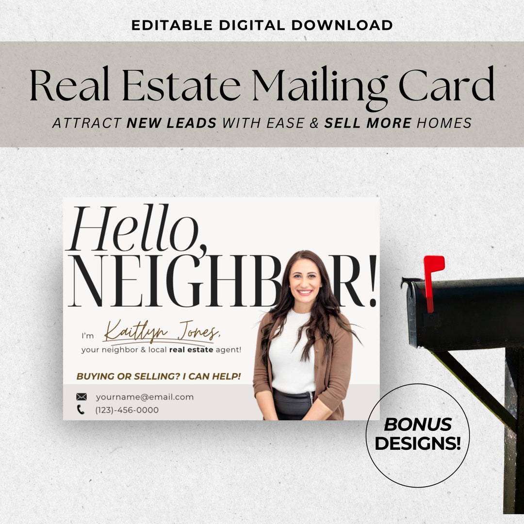 Real Estate Mailing Card, Real Estate Agent Marketing, Real Estate ...