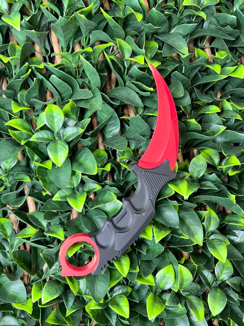 Red 3D Printed Karambit Cosplay Replica Prop Knife for Costume ...