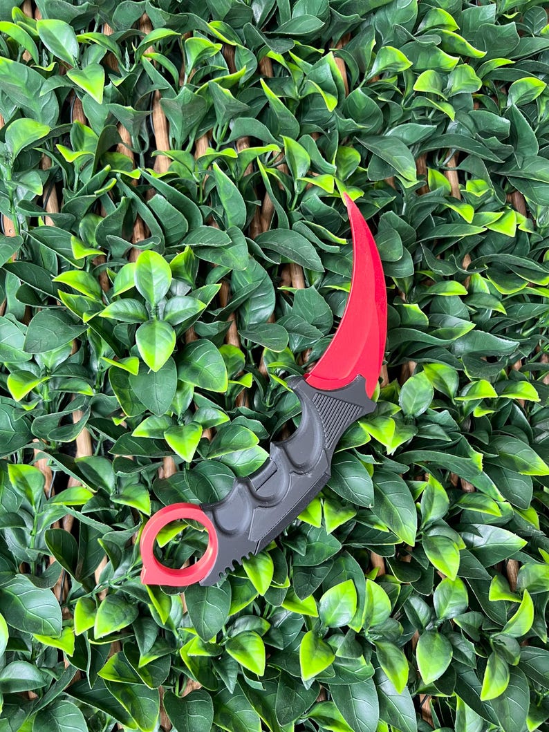 Red 3D Printed Karambit Cosplay Replica Prop Knife for Costume ...