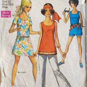 1969 Simplicity Pattern 8259. Misses' Petite and Misses" Jiffy Mini ...