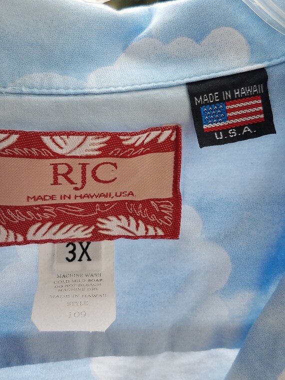 RJC men's Hawaiian cloud island shirt size 3X - Gem