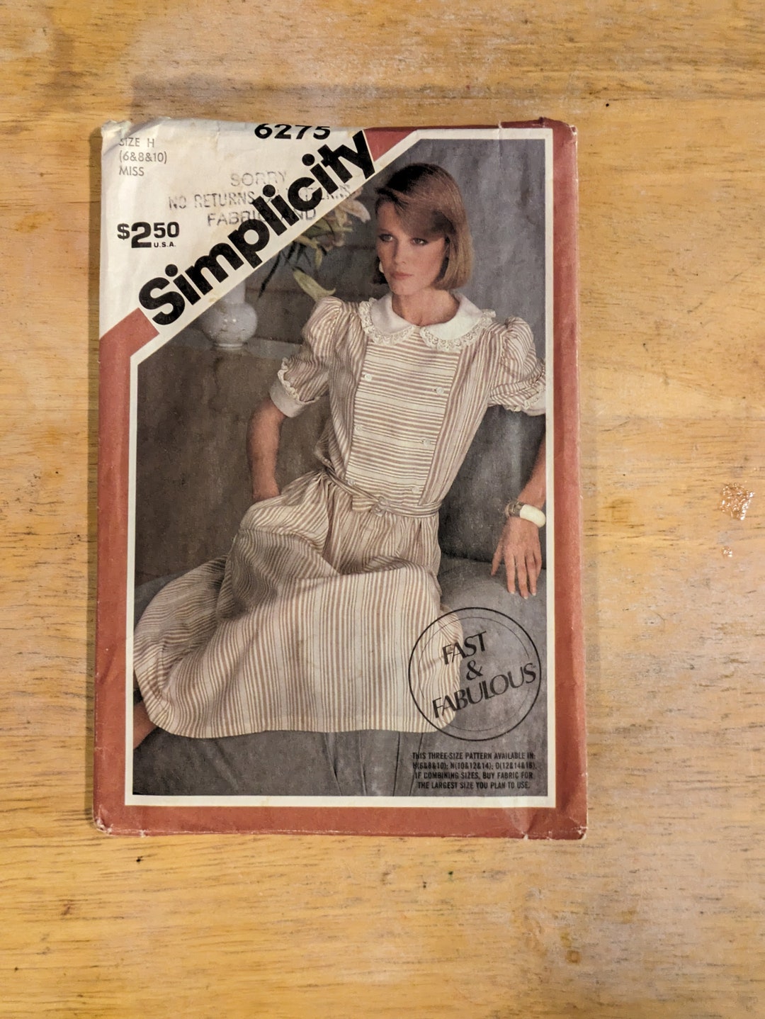 1983 Simplicity 6275 Misses' Fast and Fabulous Dress and Belt - Etsy