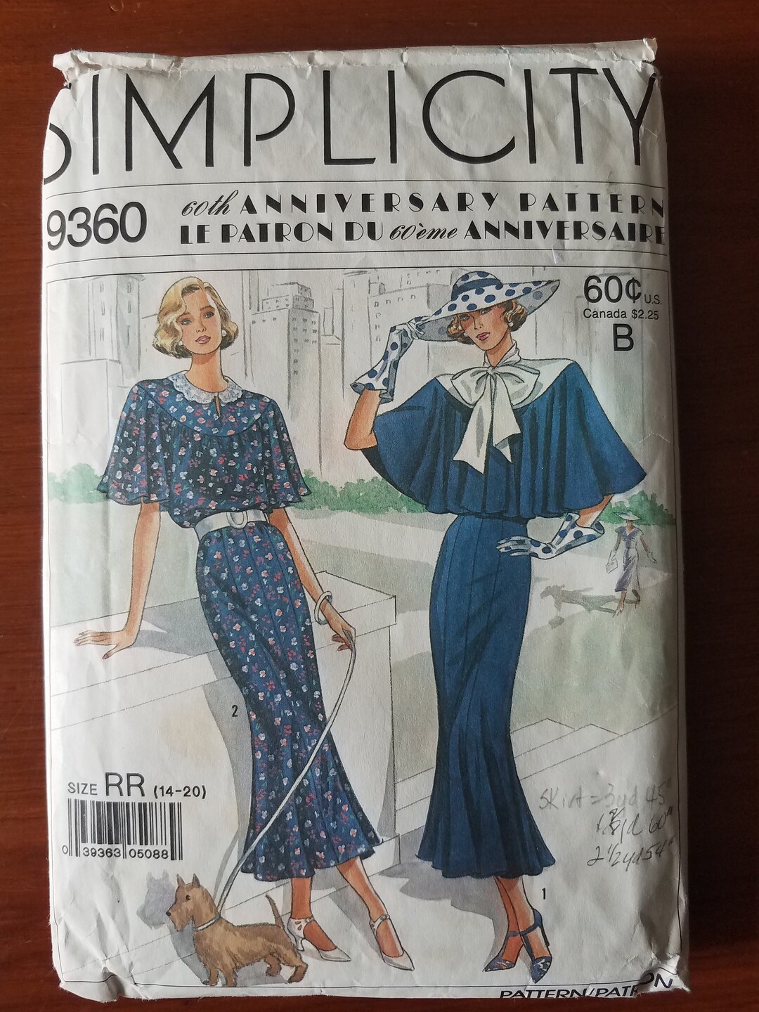 1988 Simplicity Pattern 9360. Misses' Dress. - Etsy