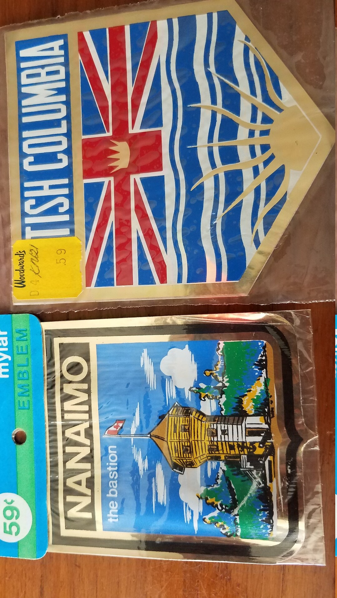 2 Vintage Decals of British Columbia Flag and Nanaimo the Bastion. - Etsy