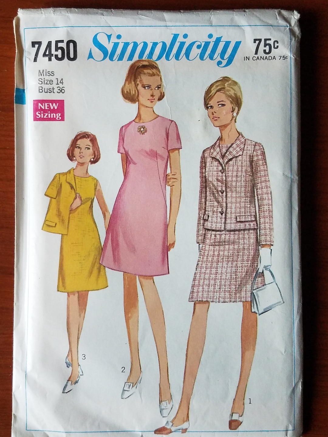 1967 Simplicity Pattern 7450. Dress and Jacket. - Etsy