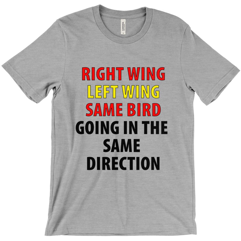 Right Wing Left Wing Same Bird Going in the Same Direction T-shirts ...