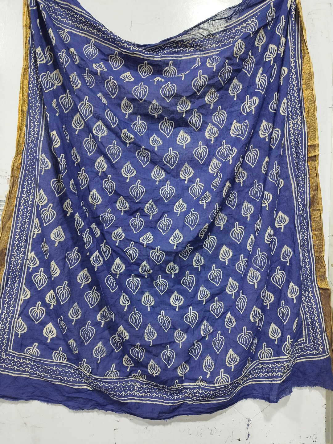 Large Cotton Bandana Zari 42×42 Made With Organic Cotton Plants, Block ...