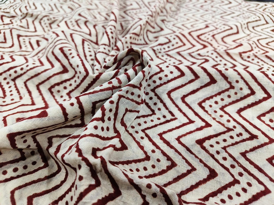 Cut Piece Fabric for Dress and Clothing, Hand Block Print Fabric ...