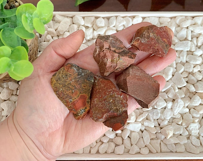 Red Vein Jasper Tumbled Stone - Red Network Jasper Stone - Charm ...