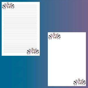 Stationery, A4 Printable Paper, Cow Theme, Writing Paper, Three Cows ...