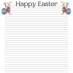 A4 Lined Writing Paper Easter Theme - Etsy