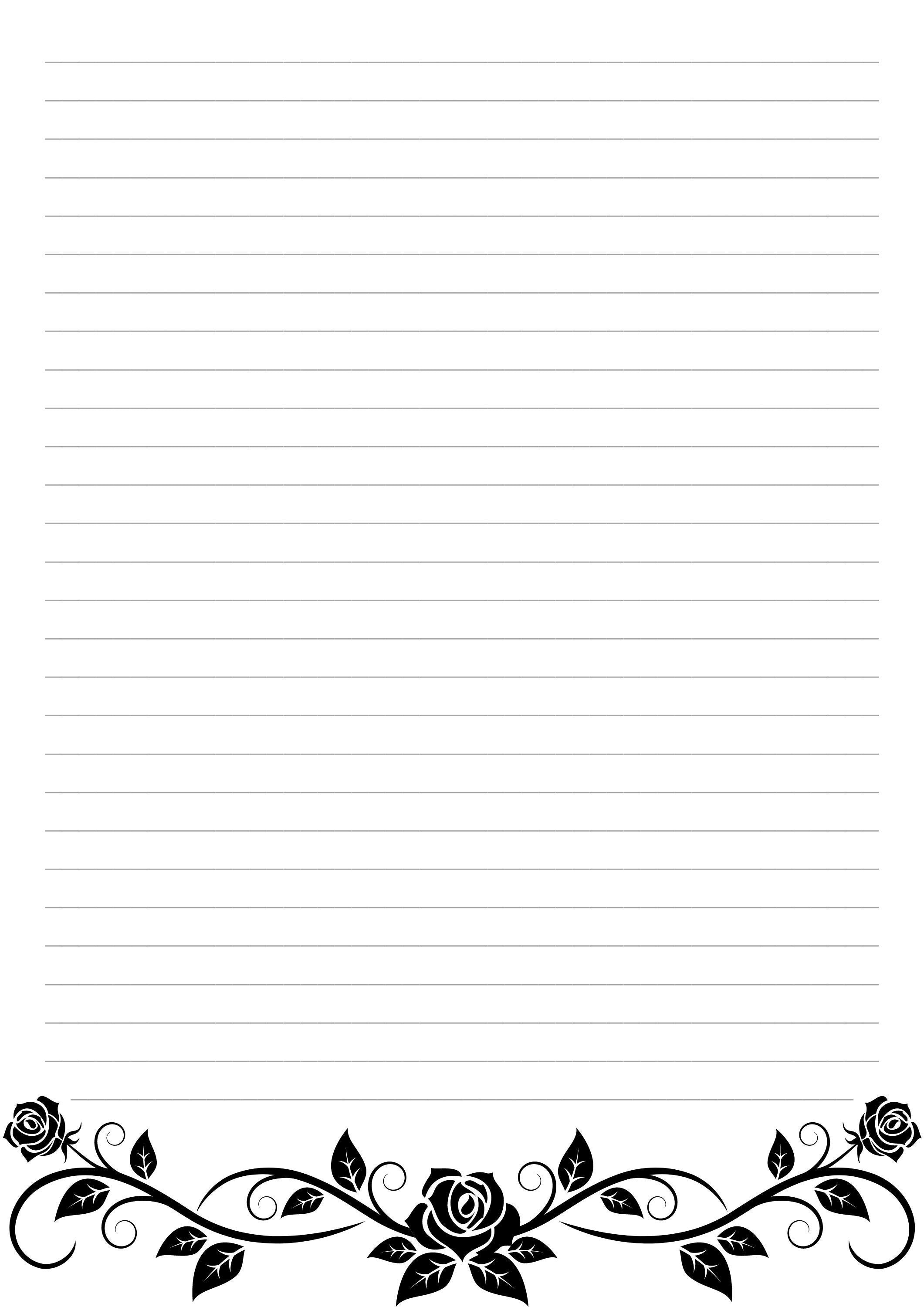 Lined Paper Printable With Border Lined Paper Printable With Border