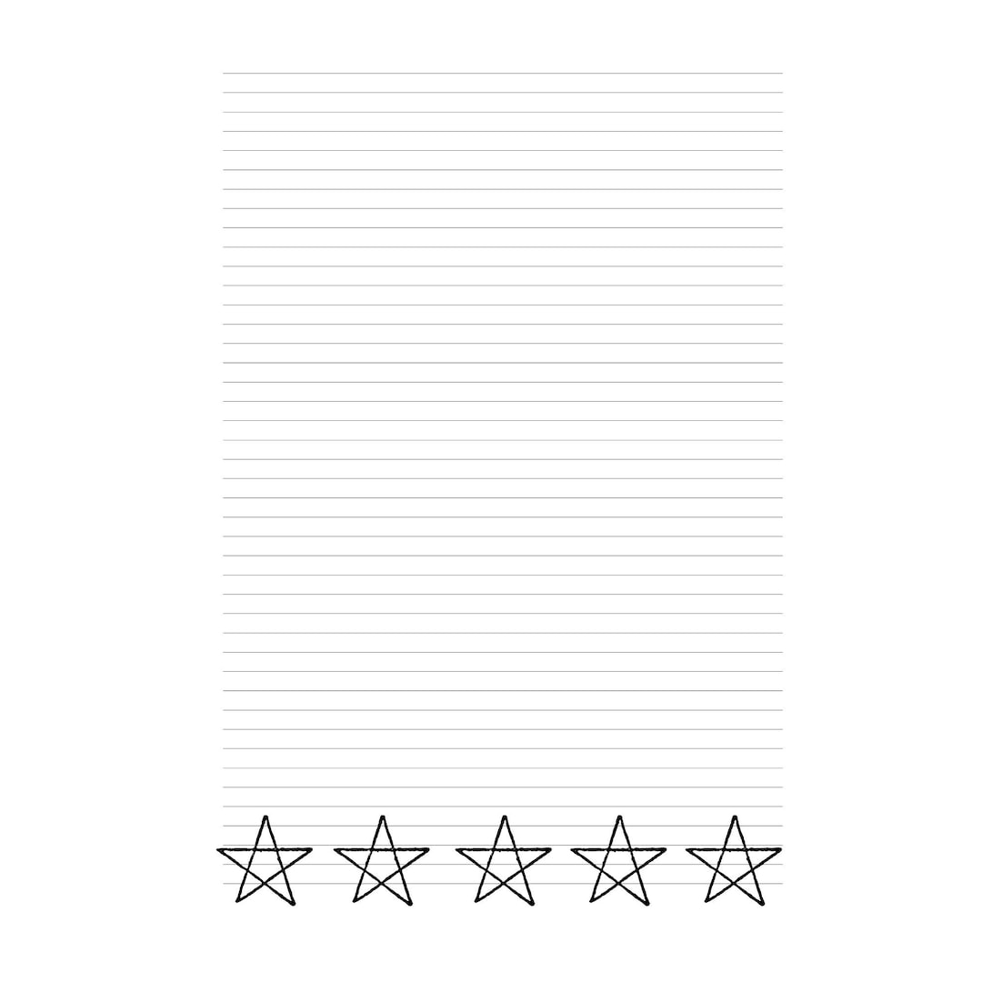 Stationery, A4 Printable Paper, Pentagram Theme, Writing Paper ...