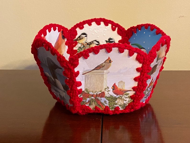 Recycle Old Christmas Greeting Cards Into a Basket Tutorial - PDF ...