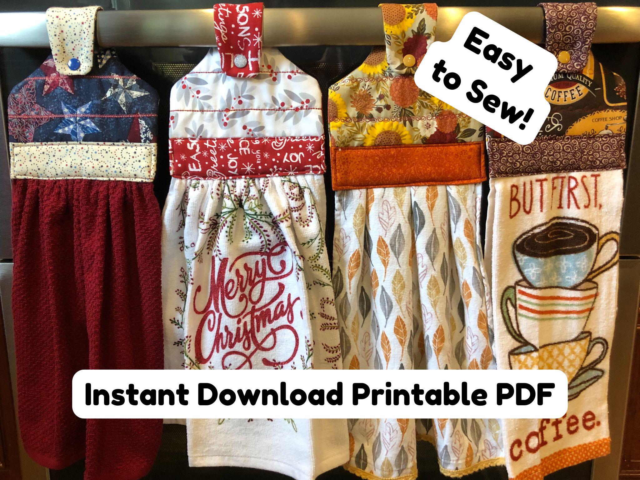 Hanging Kitchen Towel Pattern and Tutorial PDF Download Etsy