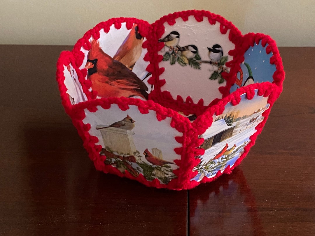 Recycle Old Christmas Greeting Cards Into a Basket Tutorial - PDF ...