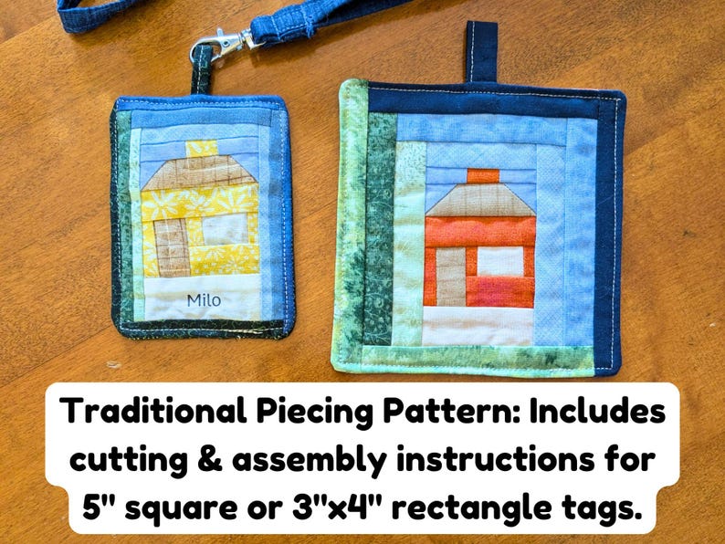Quilter's Name Tag Pattern | Paper Pieced & Traditional (PDF Download ...
