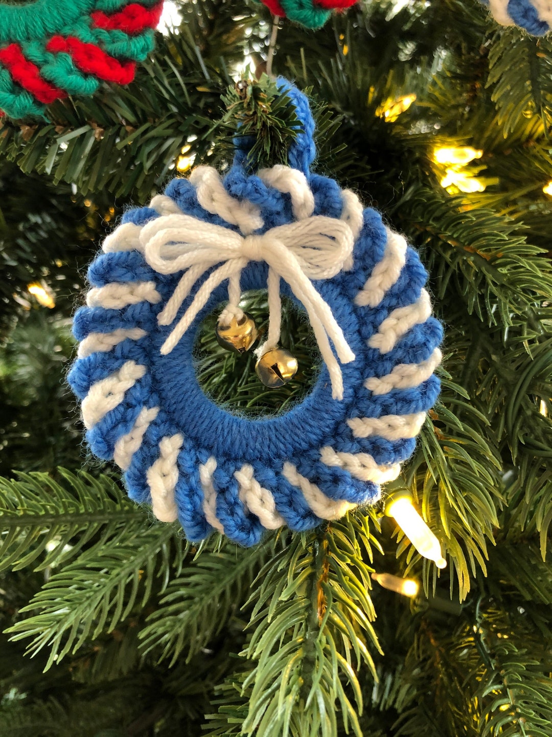 Crochet Wreath Ornament Pattern & Tutorial - PDF Download - Etsy