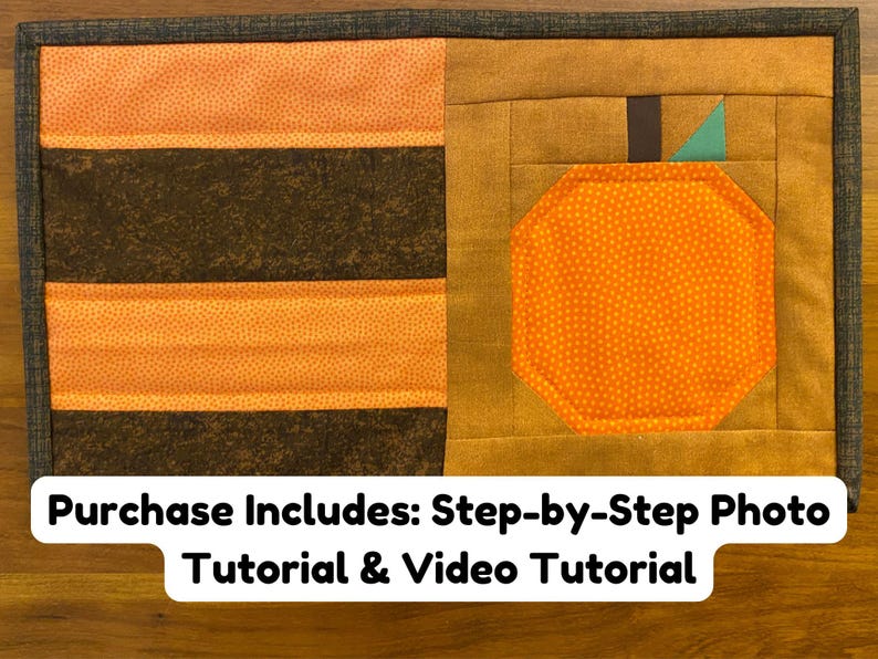 Pumpkin Mug Rug Sewing Pattern – DIY Fall Quilt PDF Tutorial - Etsy
