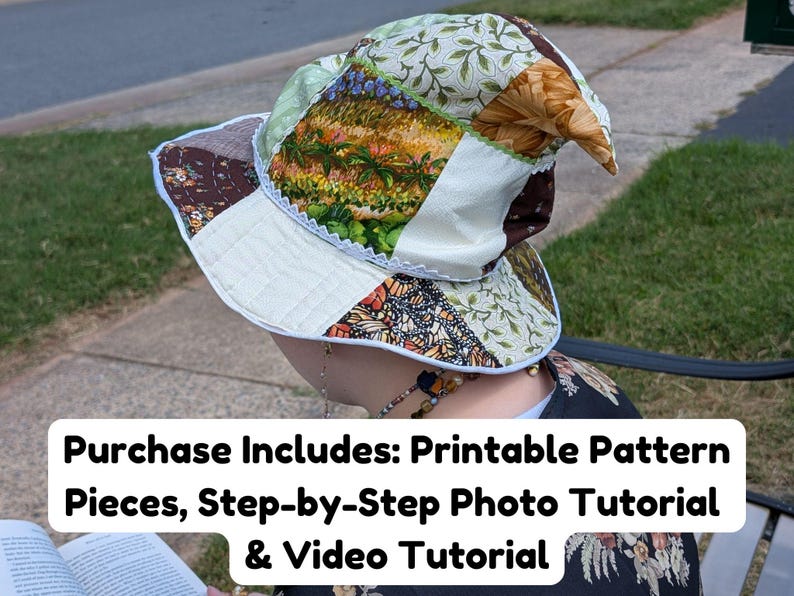 Slouchy Patchwork Witch Hat PDF Tutorial & Pattern | DIY Halloween Hat ...