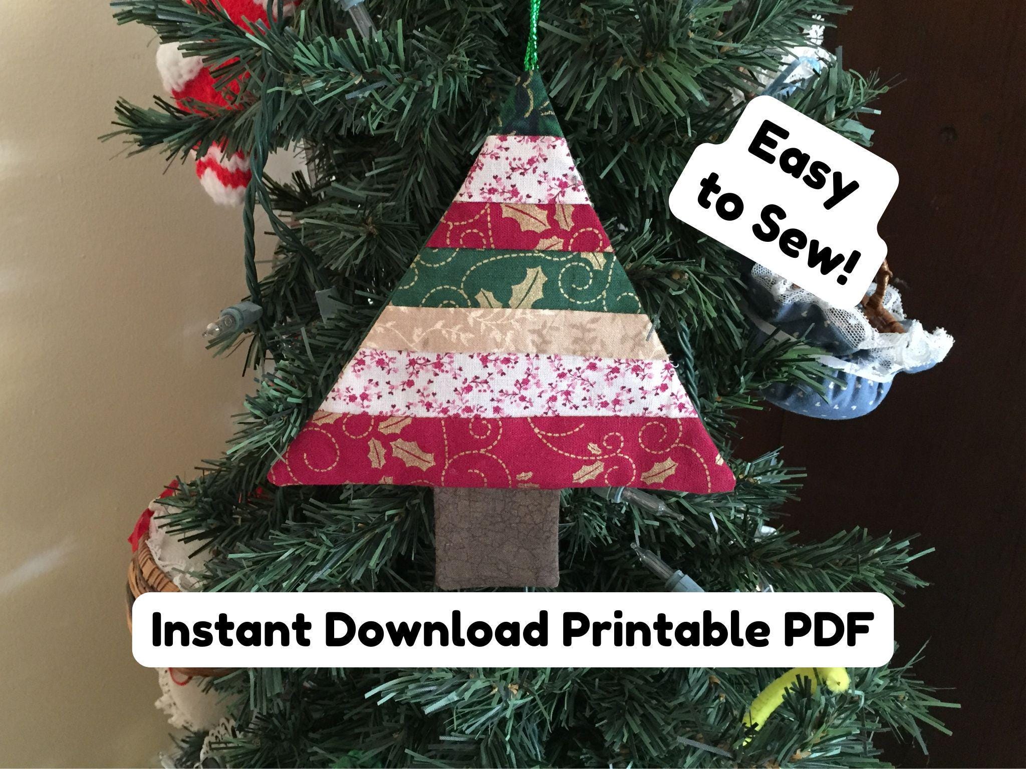 Scrappy Christmas Tree Ornament Pattern – DIY Fabric Ornament PDF ...
