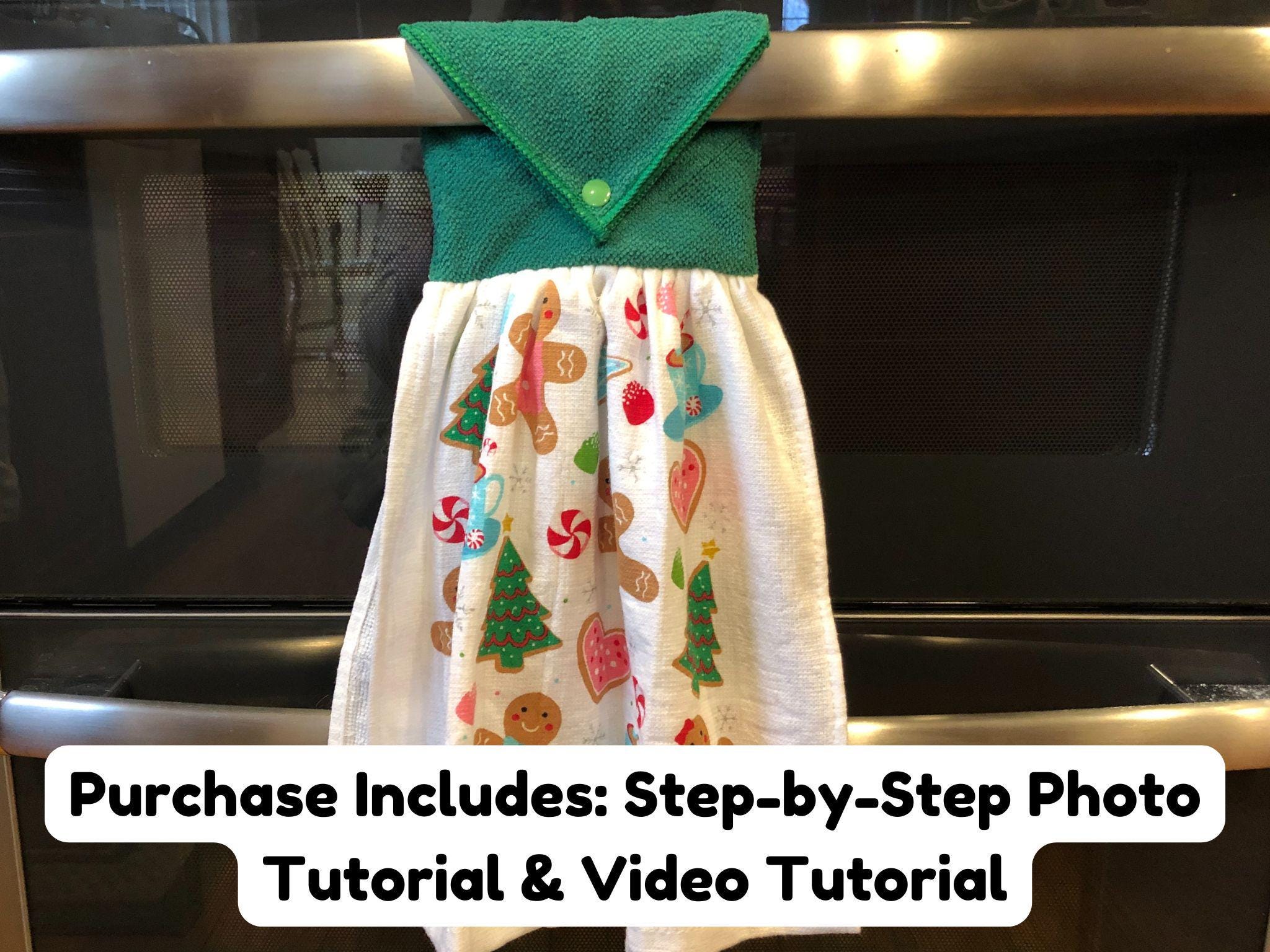 DIY Easy Hanging Washcloth Kitchen Towel Tutorial - PDF Download - Etsy