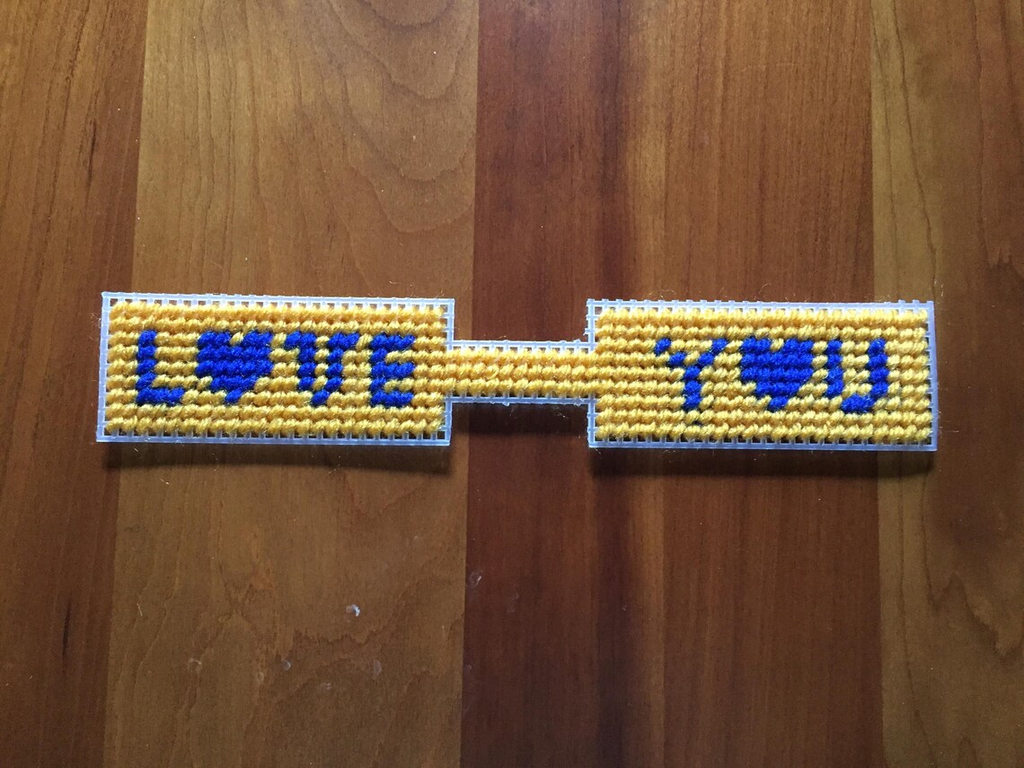 DIY "love You" Key Ring With Plastic Canvas Tutorial & Pattern - PDF ...